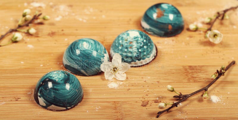 Candies in the Form of Handmade Spheres Lie on the Table Stock Image ...
