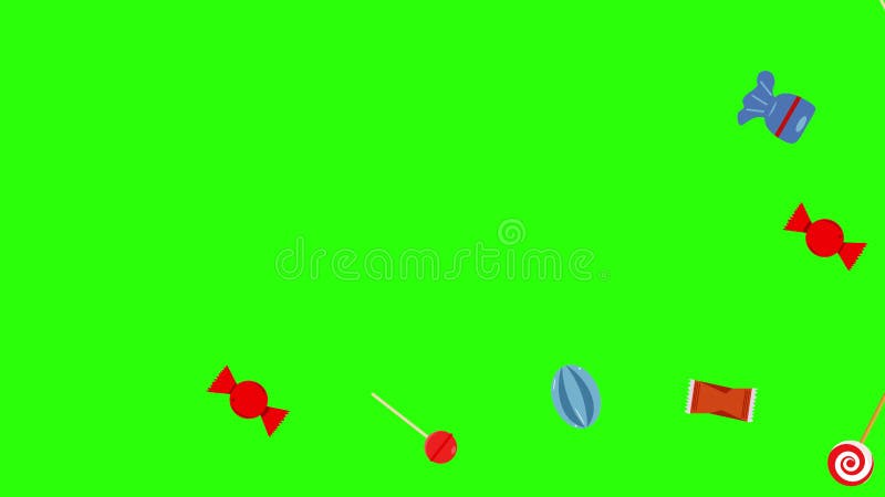 Candies Group Animation , Green Screen Chroma Key, Graphic Source ...