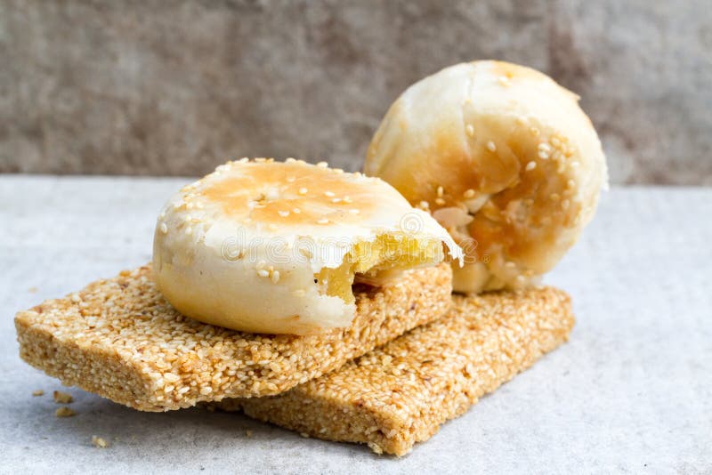 Candies Made of Sesame and Chinese Cake Stock Image - Image of brown ...