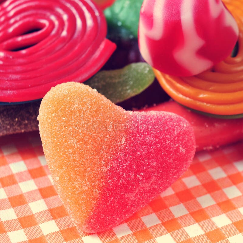Candies, with a Retro Effect Stock Image - Image of celebration ...