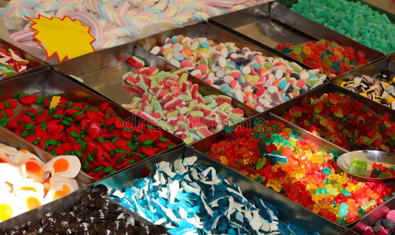 Candies for Sale at Candy Store Stock Photo - Image of sugared, stall ...