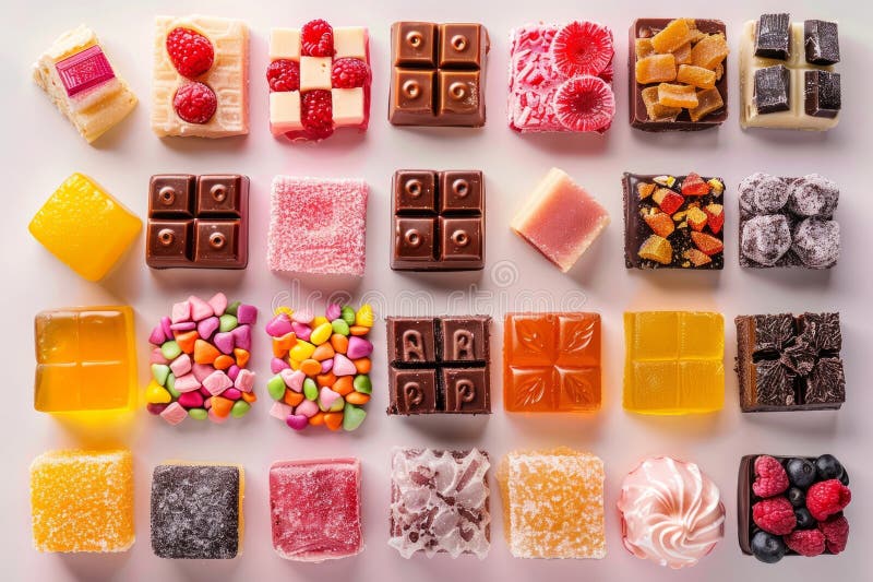 Candies, Sweets and Various Types of Confectionery Products Stock Image ...