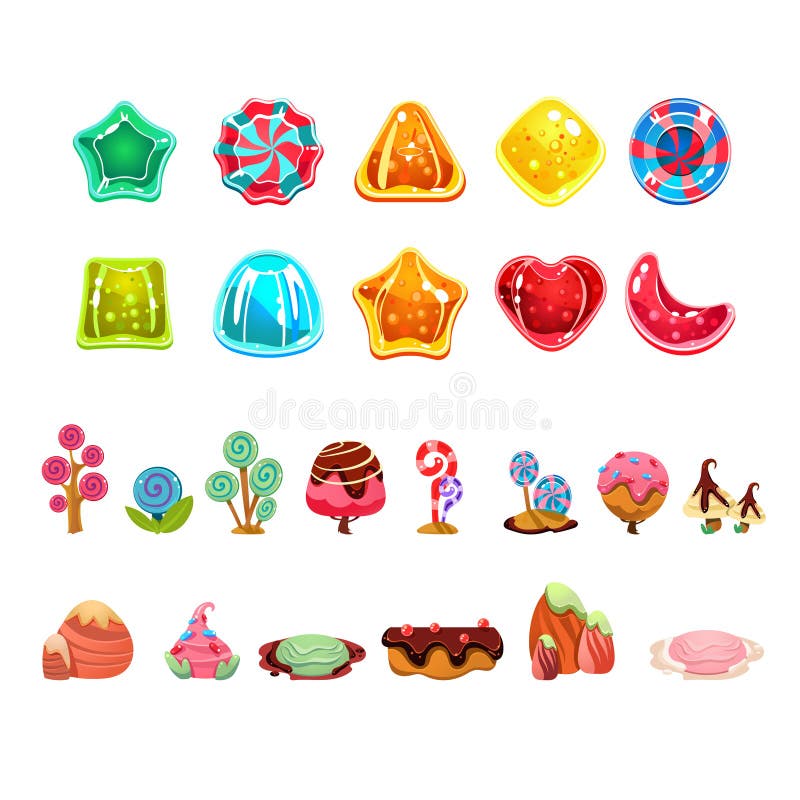 Candies vector set stock vector. Illustration of glaze - 58894351