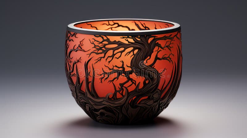 Gothic Dark and Macabre Vase with Tree Branches Stock Illustration ...