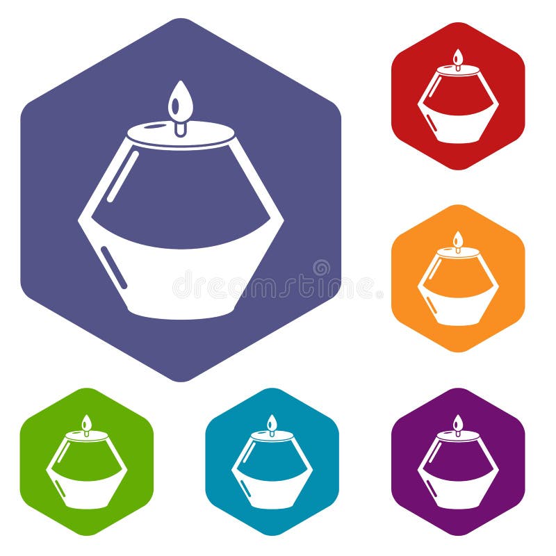 Candle Aromatic Icon, Simple Black Style Stock Vector - Illustration of ...