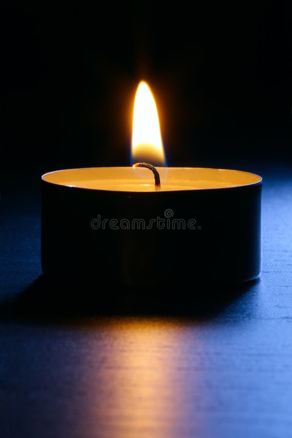 Candle with Back Lit. Vertical Composition. Stock Image - Image of ...
