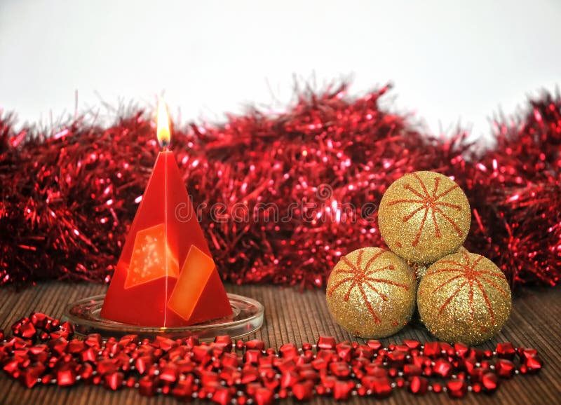 Candle and ball stock photo. Image of design, candlelight - 16838918