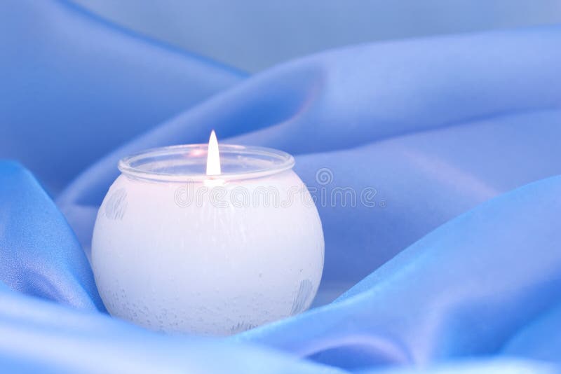 Candle on blue stock image. Image of candle, texture, soft - 931629