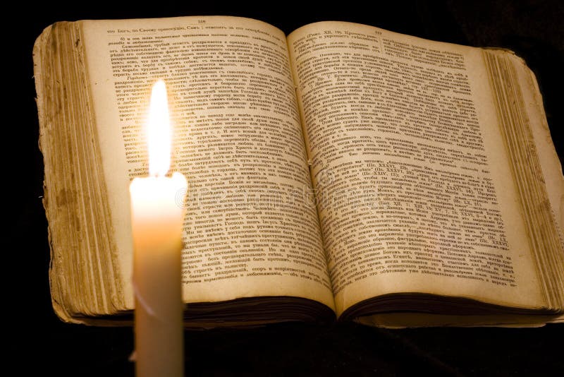 Candle and book stock image. Image of candlelight, illuminated - 7931119