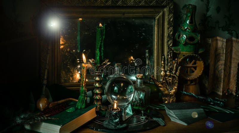 Magical Stuff, Wicca Concept, Energy Cleaning Stock Image - Image of ...