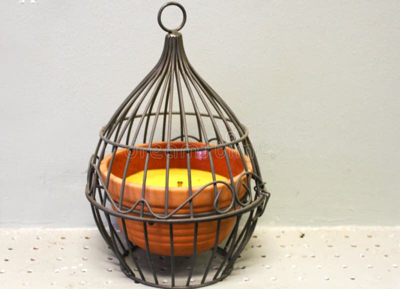 Candle in a Cage stock image. Image of celebration, symbol - 7097859