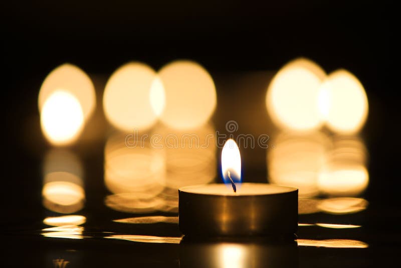 Candlelight and reflection stock photo. Image of feel - 17618808