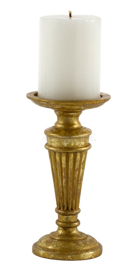 Candle in candlestick stock photo. Image of holder, vintage - 20775254
