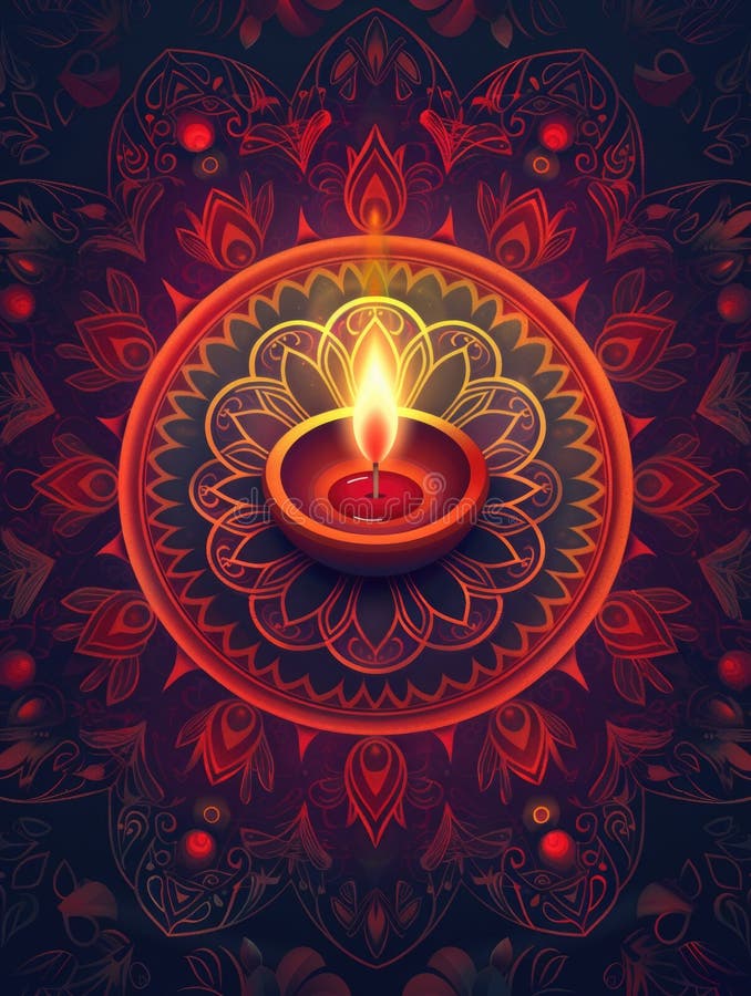 Candle in Circular Design stock image. Image of lighting - 384008035