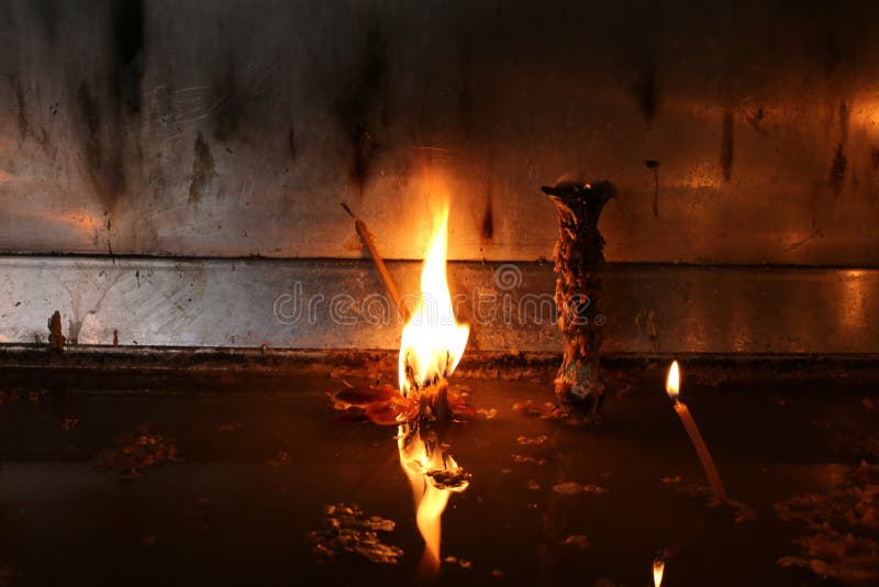 Candle - a Device for Lighting Stock Photo - Image of inside, stick ...