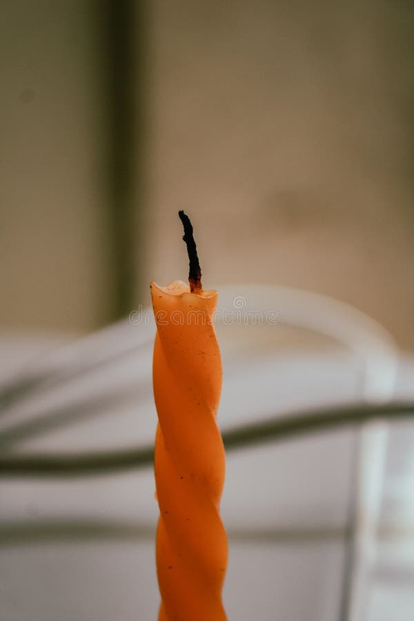 The Candle is Extinguished from Fire Looks Realistic Stock Photo ...