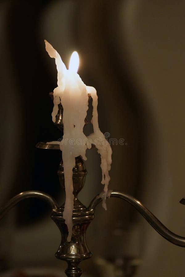 The Molten Candle Became a Figure of Man Stock Image - Image of flame ...