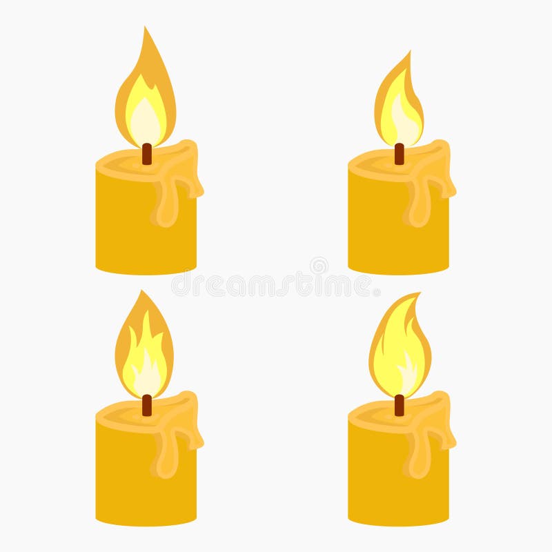 Candle with fire animation stock vector. Illustration of light - 87491877