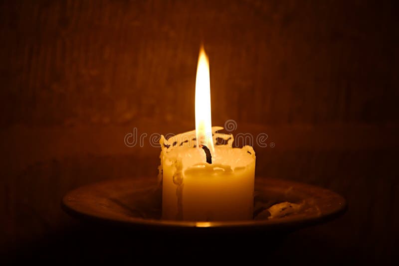 Candle on Fire stock photo. Image of fire, atmosphere - 63343594