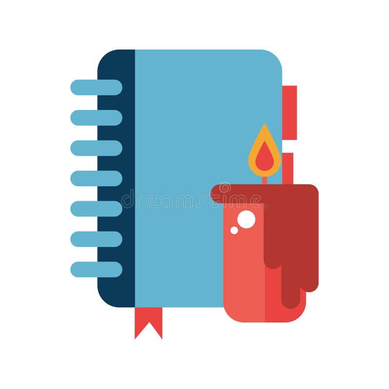 Candle Fire Flame with Notebook Stock Vector - Illustration of clipart ...