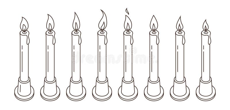Candle Flame Animation, Vector Cartoon Sequence Stock Illustration ...