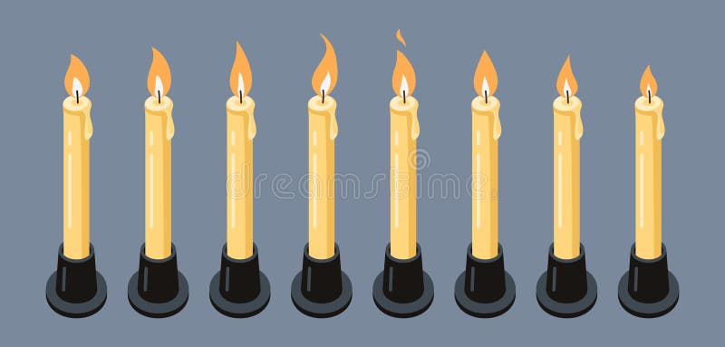 Candle Flame Animation, Vector Cartoon Sequence Stock Illustration ...