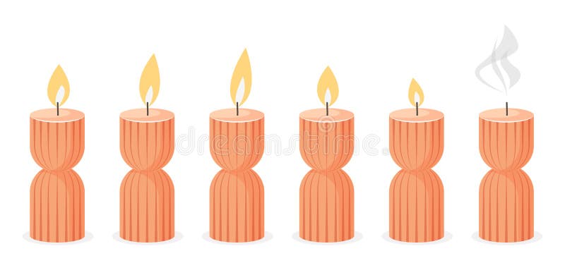 Candle Flame Animation, Vector Cartoon Sequence Stock Illustration ...