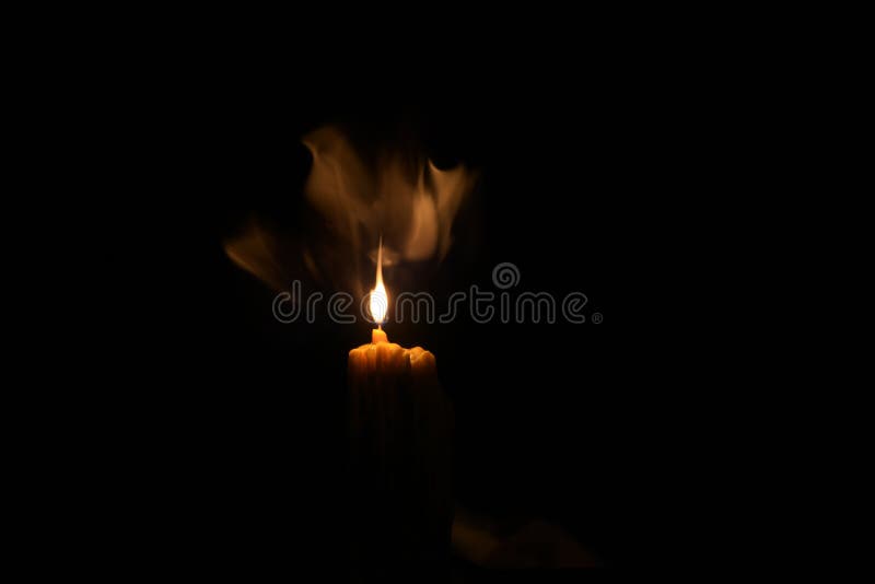Candle Flame with Exploding Flammable Liquid Sprayed Onto Flame ...