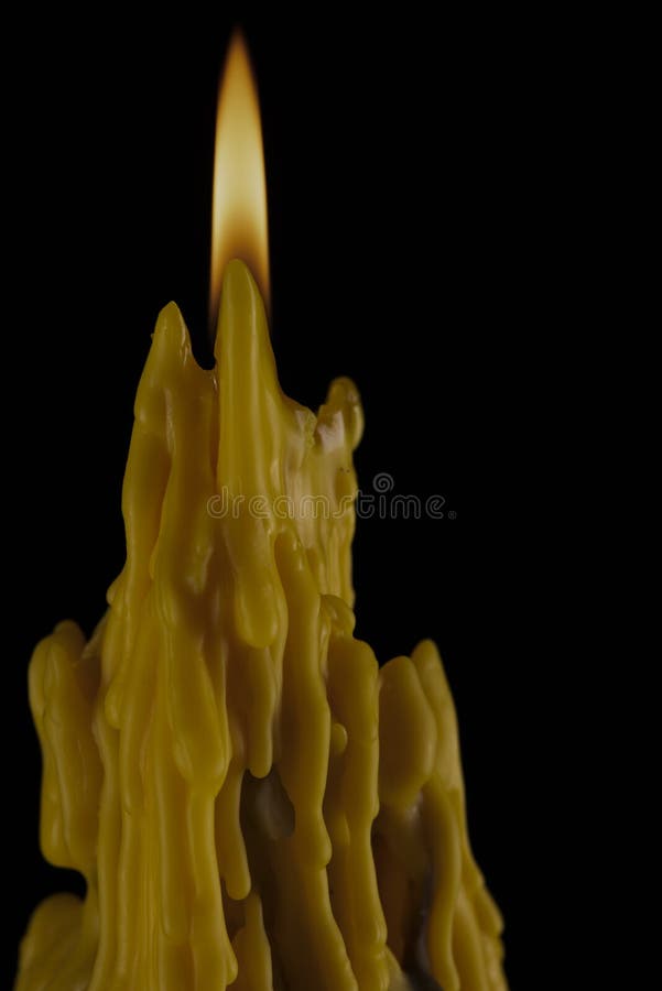 Candle Flame Melting Wax To Create Dramatic And Unique Patterns And