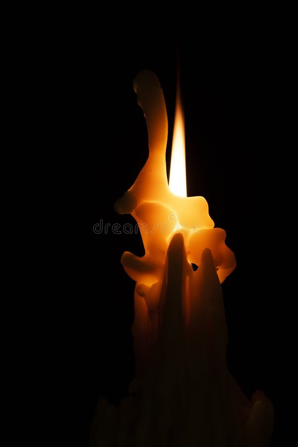 Candle Flame Melting Wax To Create Dramatic And Unique Patterns And
