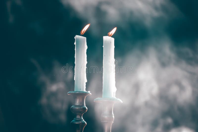 Candle Flame and Smoke Close Up Stock Photo - Image of candlelight ...