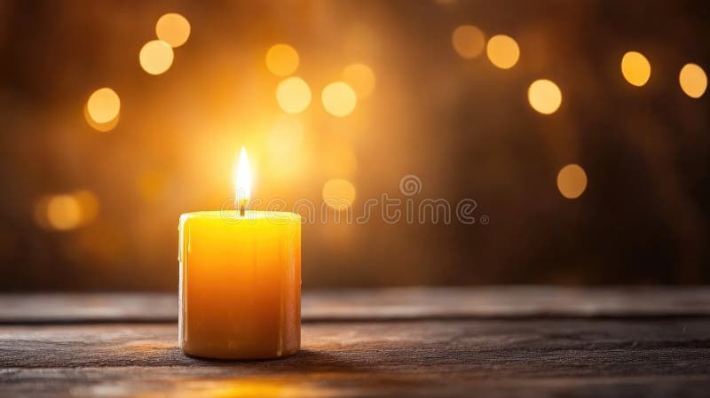 Candle Flame Symbolizing Remembrance in Dark Ambience for Memorial ...