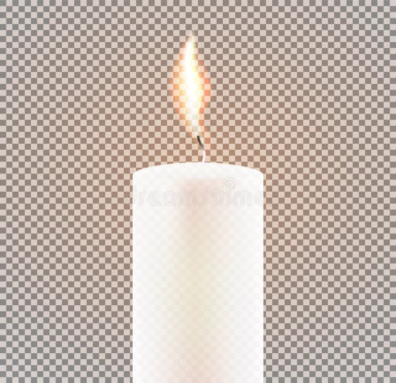 Candle Flame on Transparent Background. Stock Vector - Illustration of ...