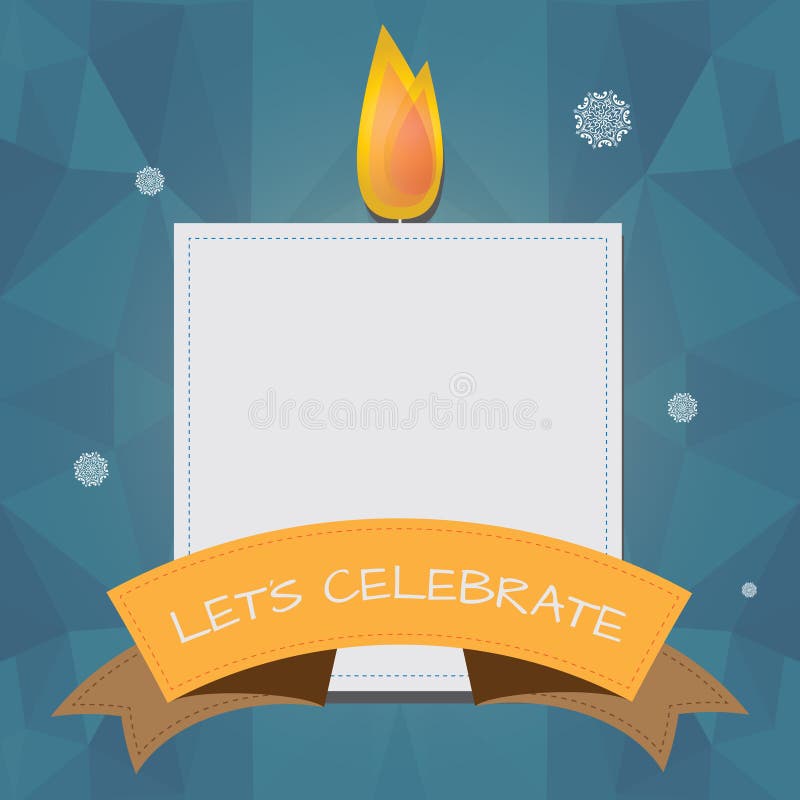 Candle Frame. Vector Illustration Decorative Background Design Stock ...