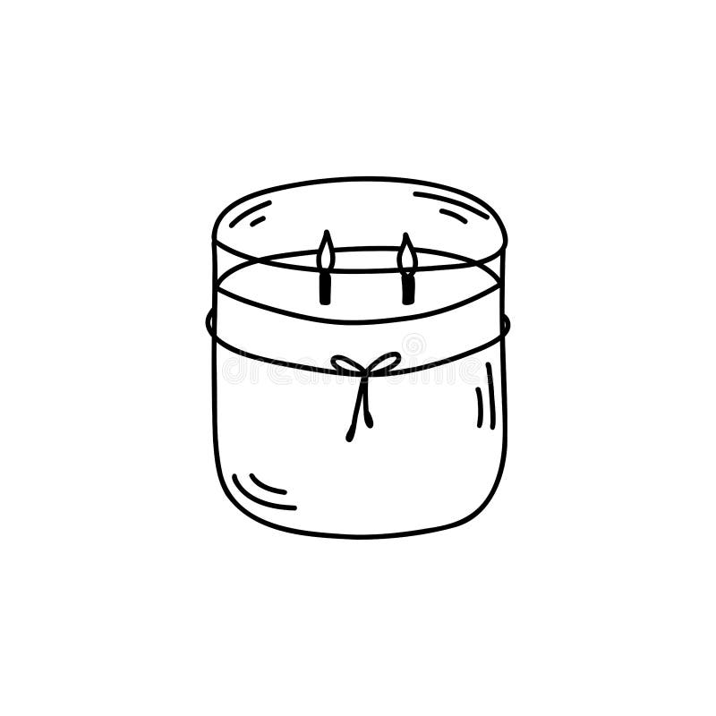 Candle In Glass Container Stock Vector Illustration Of Aromatherapy 248689029