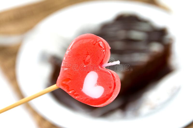 Candle heart shape stock image. Image of decoration, stick - 63816419