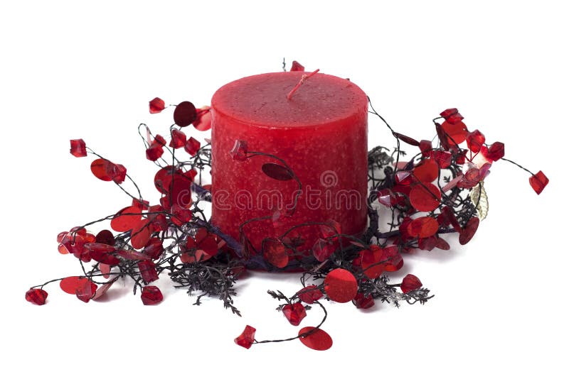 Red jar candle stock photo. Image of scented, glass, clear - 97746