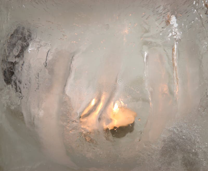 Candle in ice stock photo. Image of candle, clear, abstract - 17644552