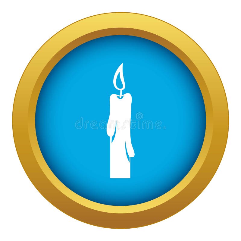 Candle Icon Blue Vector Isolated Stock Vector - Illustration of bright ...