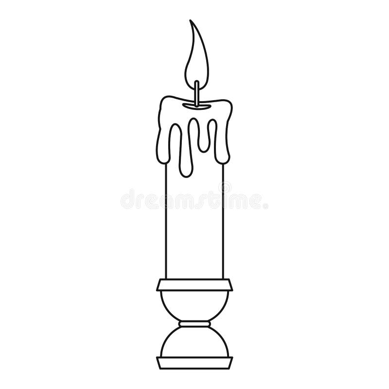 Candle Outline Stock Illustrations – 47,042 Candle Outline Stock ...
