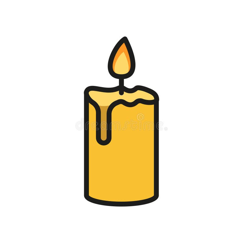 Candle Icon Vector Basic Design Simple and Modern Stock Vector ...