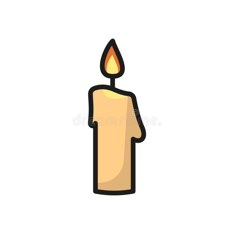 Candle Icon Vector Basic Design Simple and Modern Stock Vector ...
