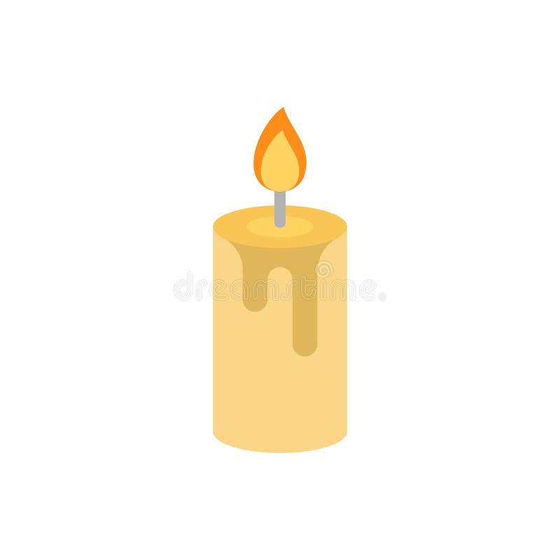 Candle Icon Vector Basic Design Simple and Modern Stock Vector ...