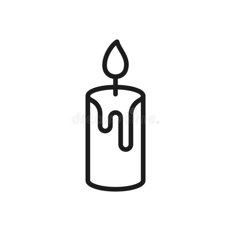 Candle Icon, Love and Heart Vector Stock Vector - Illustration of light ...