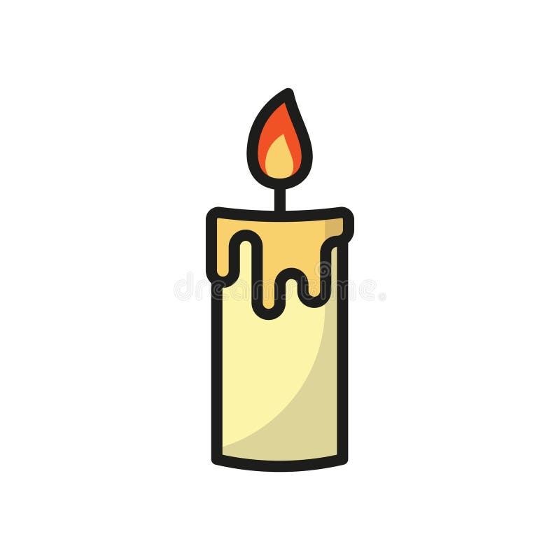 Candle Icon Vector Basic Design Simple and Modern Stock Vector ...