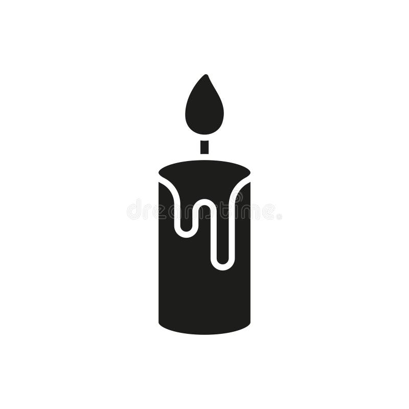 Candle Icon, Love and Heart Vector Stock Vector - Illustration of light ...