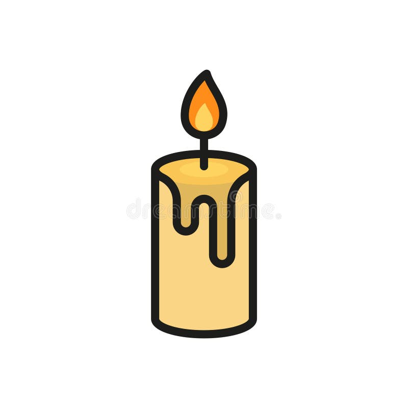 Candle Icon Vector Basic Design Simple and Modern Stock Vector ...