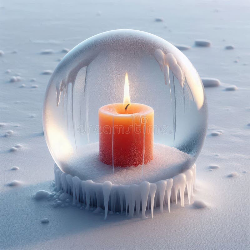 Candle Inside Ice Ball Snow Stock Photos - Free & Royalty-Free Stock ...