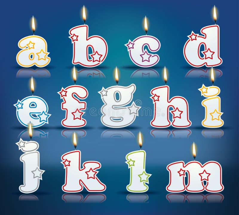 Candle letters from N to Z stock vector. Illustration of candy - 47910263