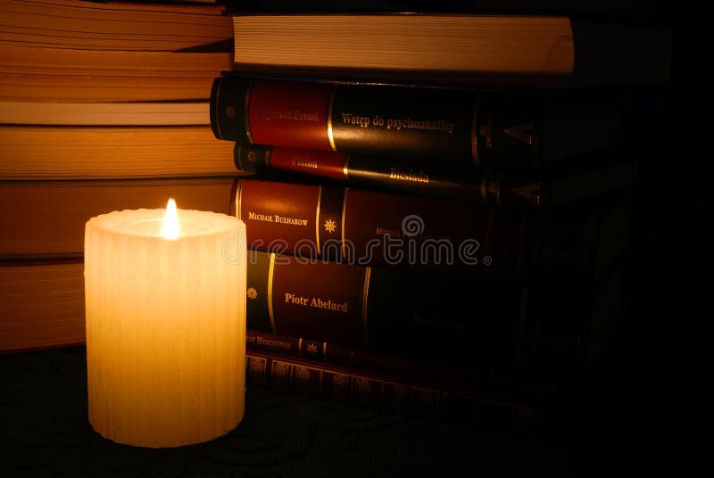 Candle in library stock photo. Image of educate, class - 2102372